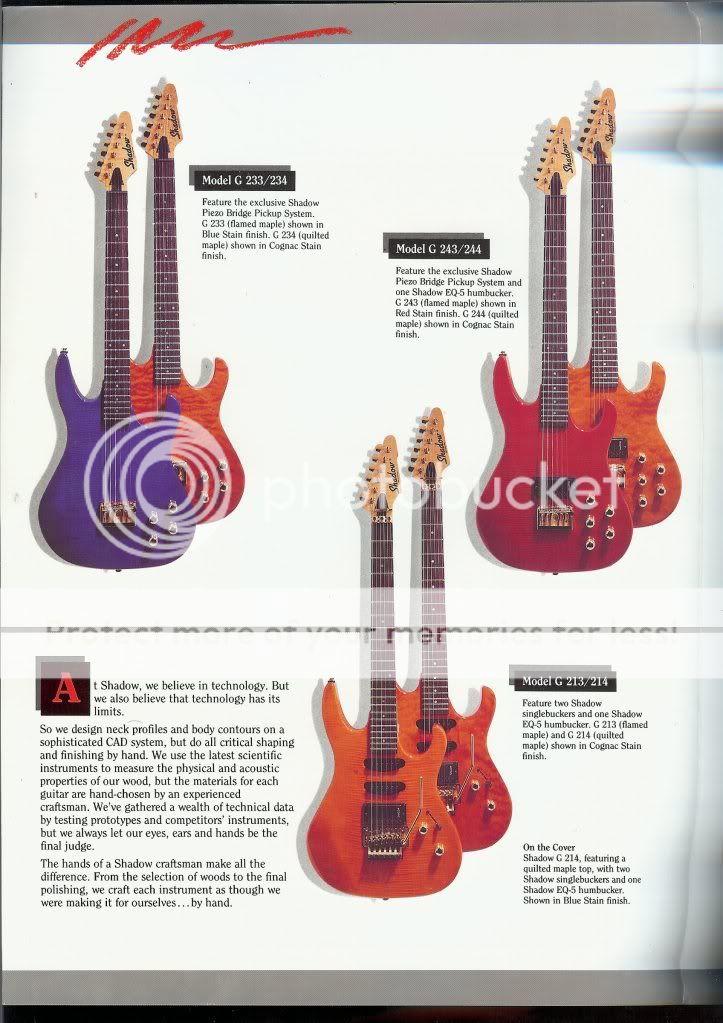 Shadow Electric Guitars circa 1990